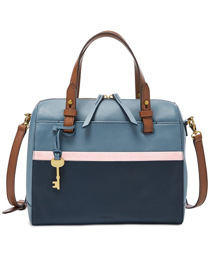Fossil Rachel Burnished Lilac Satchel - Macy's