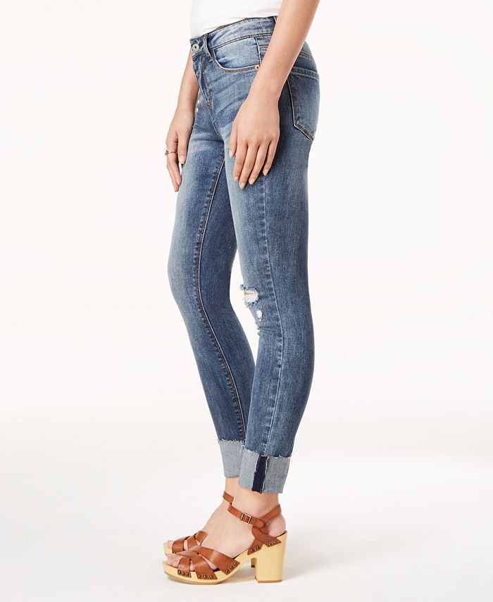 American Rag Juniors' Ripped Cuffed Skinny Jeans, Created for Macy's ...