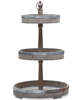 Wood 3-Tier Tray - Macy's