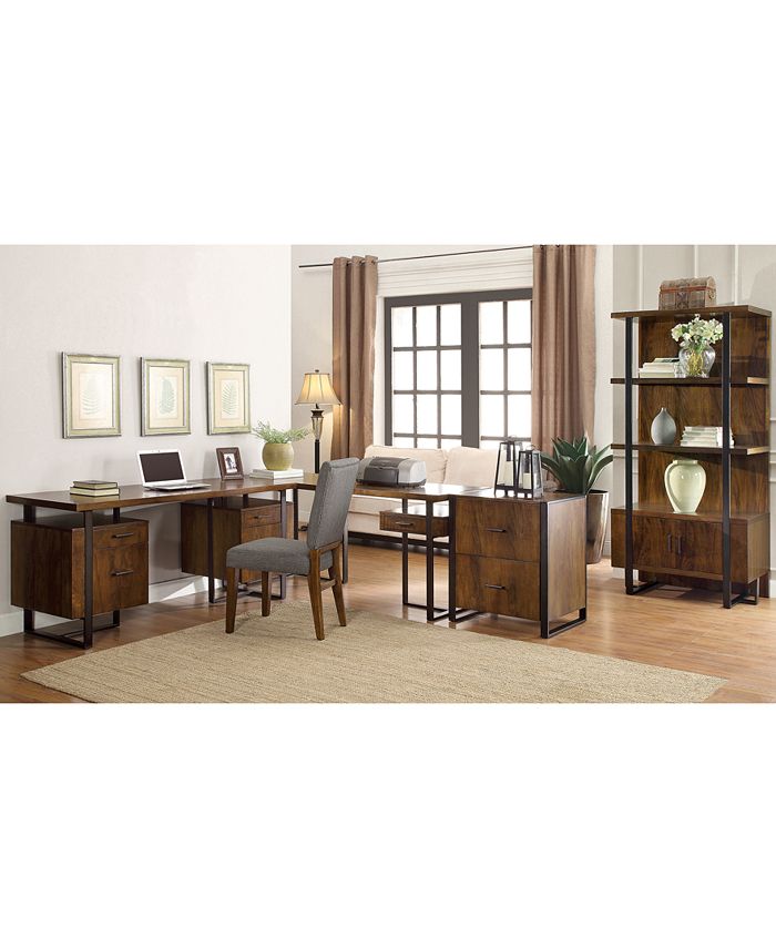 Furniture Valencia Home Office, 2-Pc. Furniture Set (Double Pedestal ...