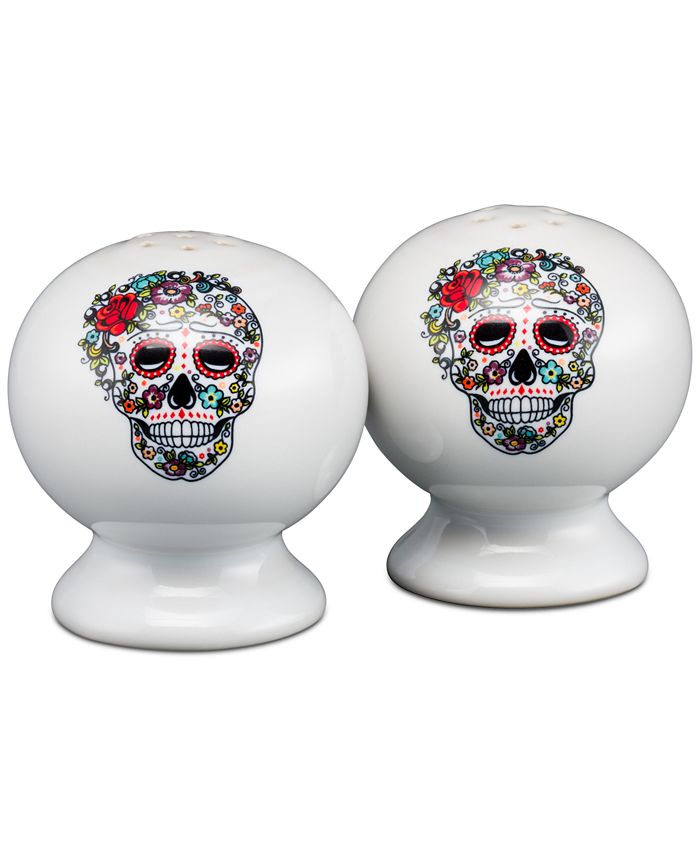 Fiesta Skull and Vine Sugar Salt & Pepper Set - Macy's