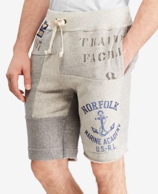 Polo Ralph Lauren Men's Patchwork 9-1/2" Sweat Shorts - Macy's