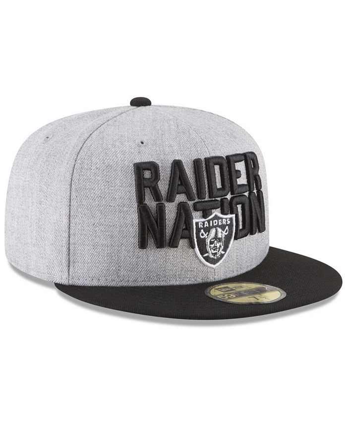 New Era Oakland Raiders Draft 59FIFTY FITTED Cap - Macy's