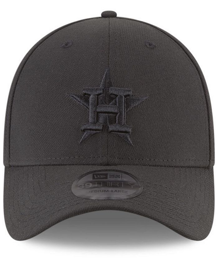 New Era Houston Astros Blackout 39THIRTY Cap - Macy's