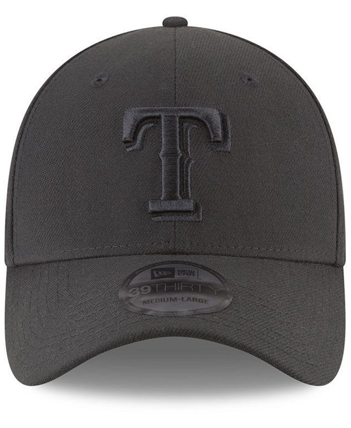 New Era Texas Rangers Blackout 39THIRTY Cap - Macy's
