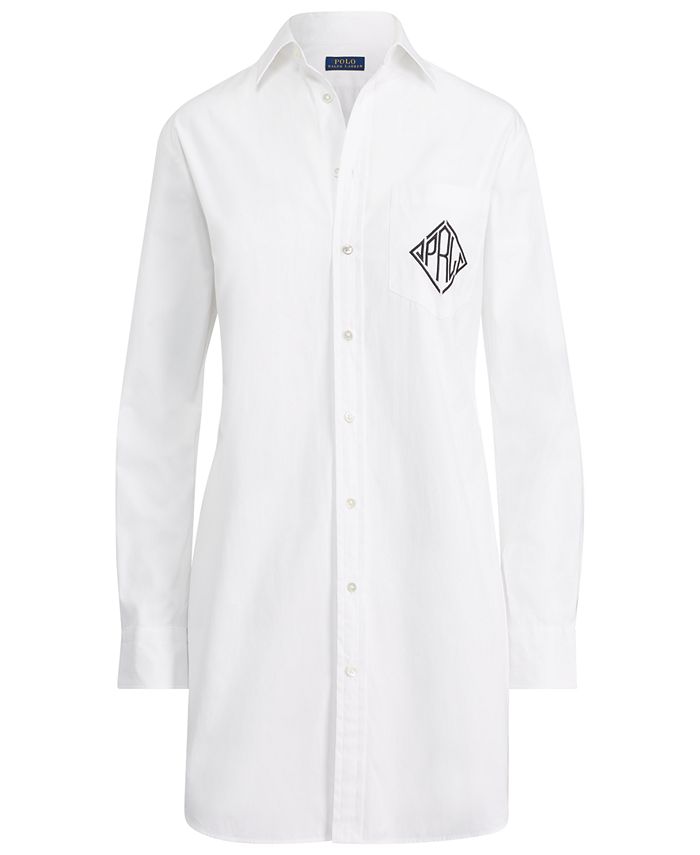 Polo Ralph Lauren Monogram Cotton Button Up - Macy's