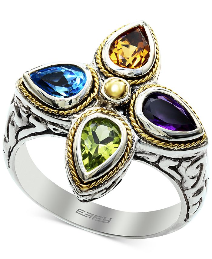 EFFY Collection EFFY® Multi-Gemstone (1-5/8 ct. t.w.) Ring in Sterling ...