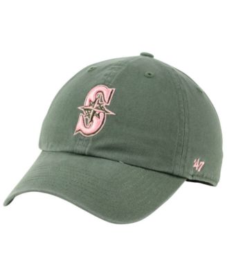 '47 Brand Seattle Mariners Moss Pink CLEAN UP Cap - Macy's