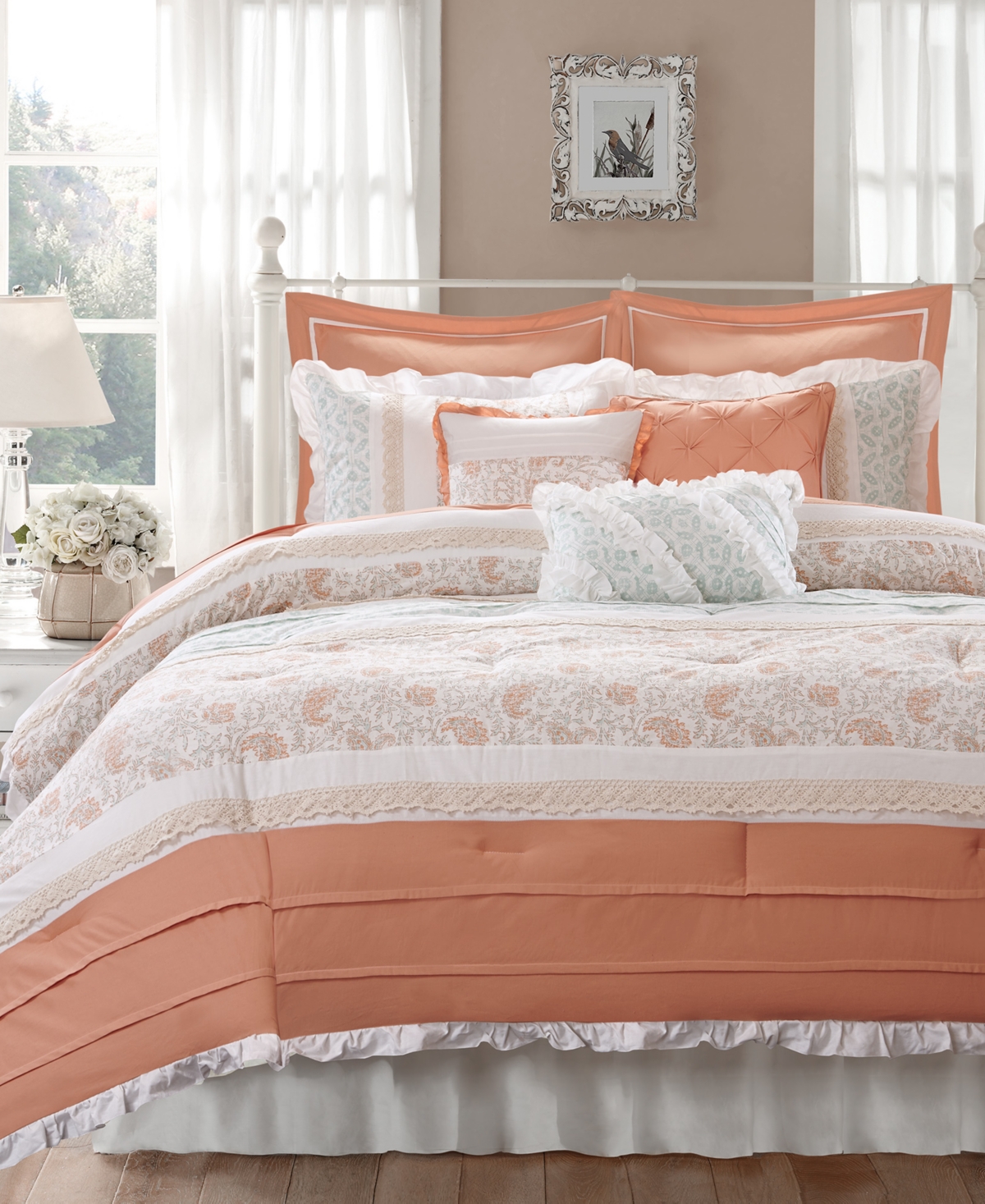 Click here for Madison Park Dawn 9-Pc. Comforter Set  King - Cora... prices