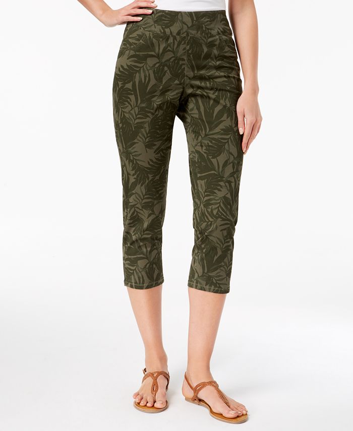 Style & Co Printed Pull-On Capri Pants, Created for Macy's - Macy's