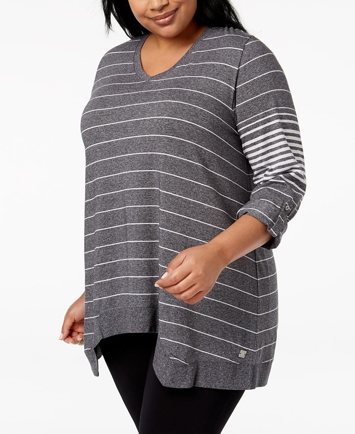 Calvin Klein Plus Size High-Low Active Top - Macy's