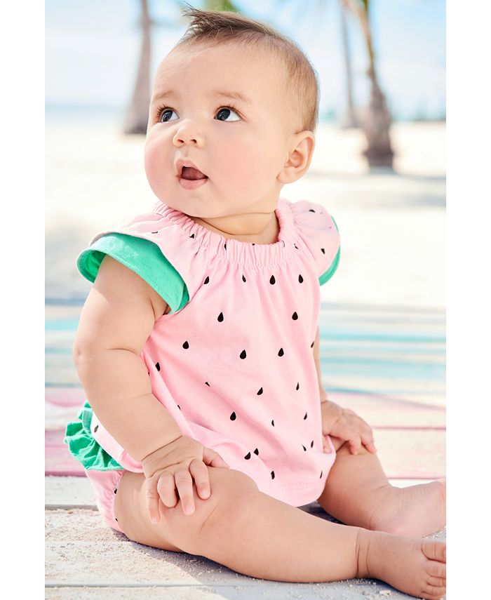 Carter's 3-Pc. Cotton Tunic, Bodysuit & Shorts Set, Baby Girls - Macy's