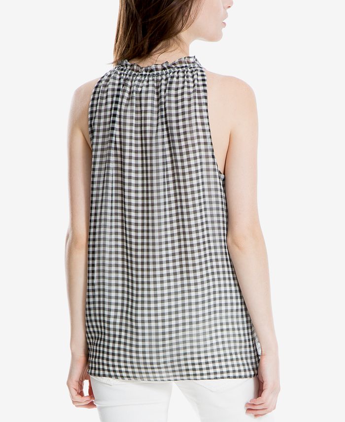 Max Studio London Tie-Front Gingham Top, Created for Macy's - Macy's