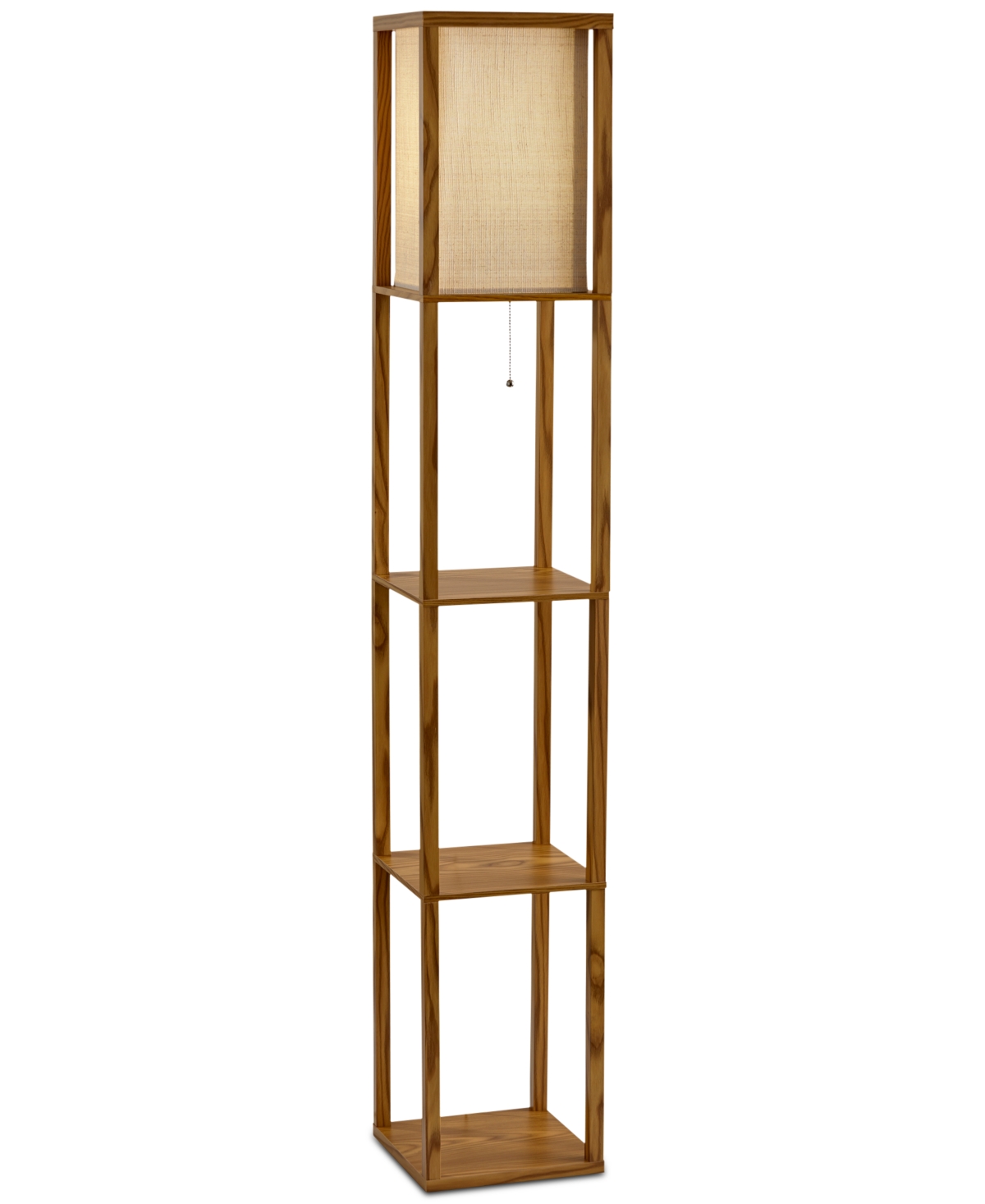 Click here for Adesso Wright Shelf Floor Lamp - Natural prices