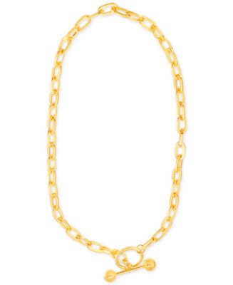 Steve Madden Gold-Tone Open-Link Chain 16" Toggle Necklace - Macy's