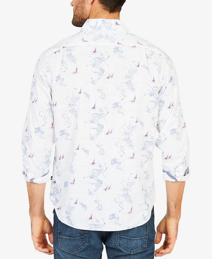 Nautica Men's Map-Print Classic Fit Shirt - Macy's