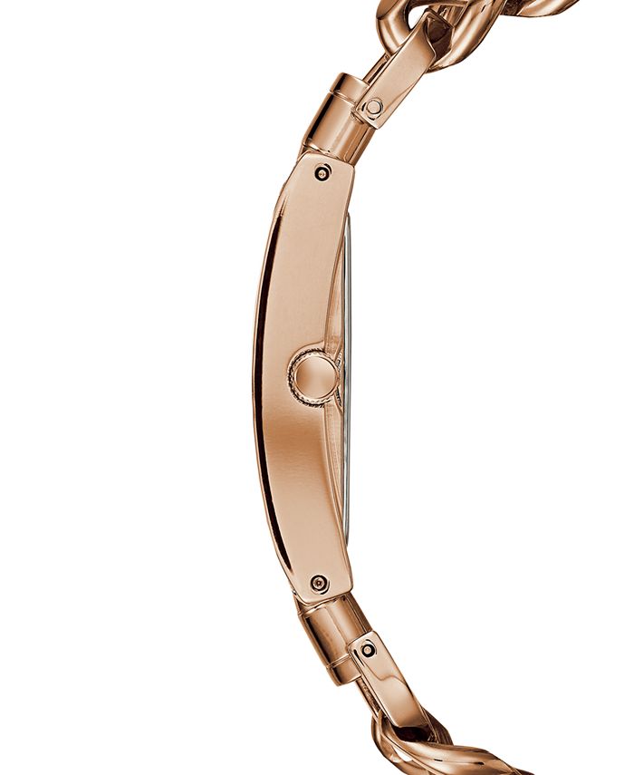 GUESS Women's Rose Gold-Tone Stainless Steel Double Chain Bracelet ...