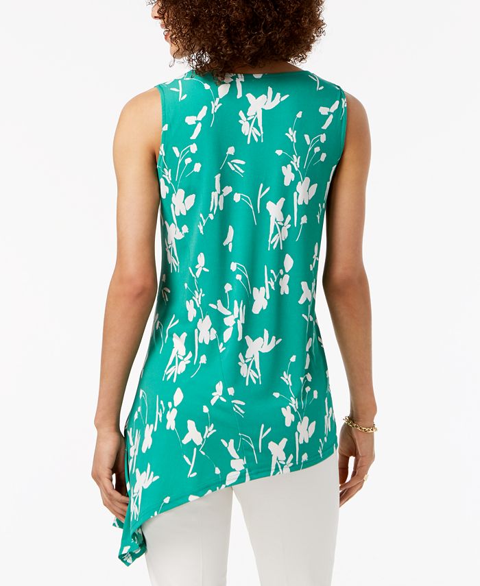 Alfani Printed Asymmetrical Top, Created for Macy's - Macy's
