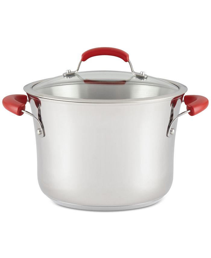 Rachael Ray Classic Brights Stainless Steel 6 5 Qt Stockpot And Lid Macys