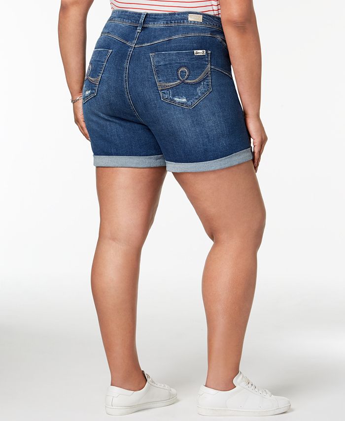 Seven7 Jeans Seven7 Trendy Plus Size Denim Shorts - Macy's