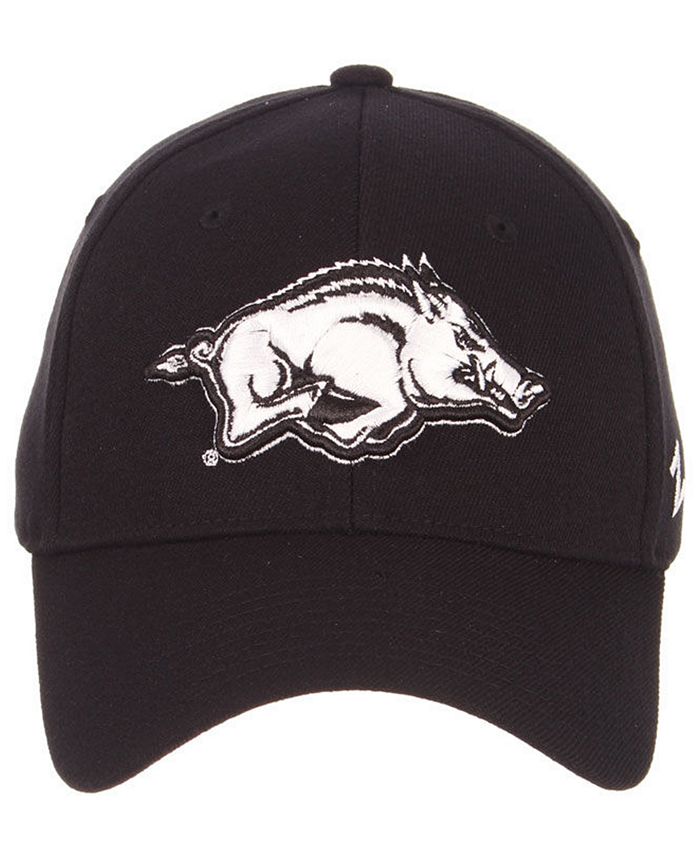 Zephyr Arkansas Razorbacks Black/White Stretch Cap - Macy's
