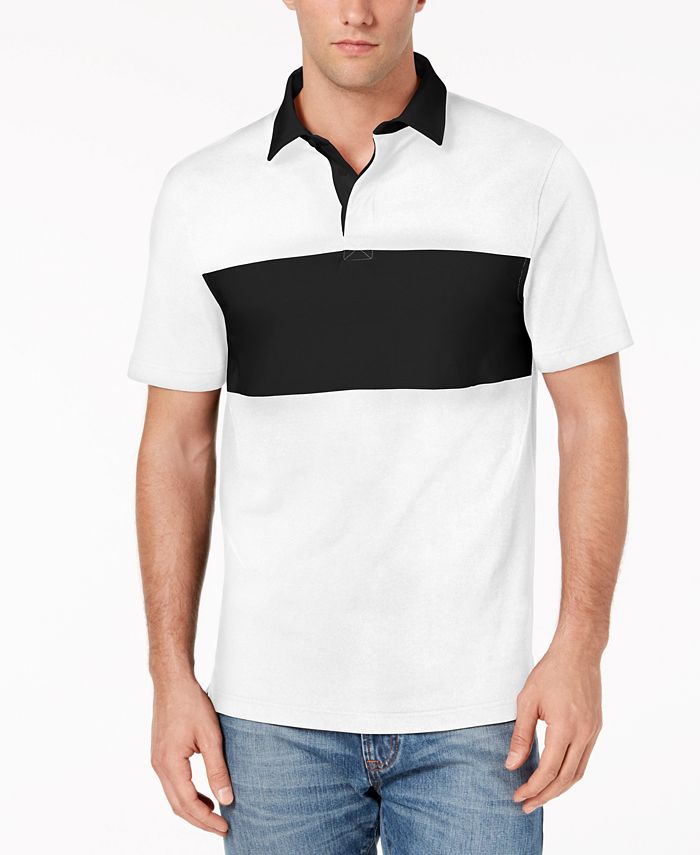 Club Room Men's Colorblocked Polo, Created for Macy's - Macy's