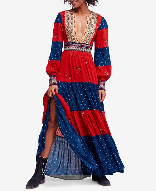 Free People Starlight Printed Maxi Dress & Reviews - Dresses - Women ...