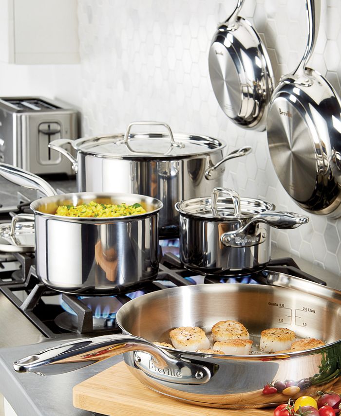 Breville Thermal Pro Clad Stainless Steel 10-Pc. Cookware Set - Macy's