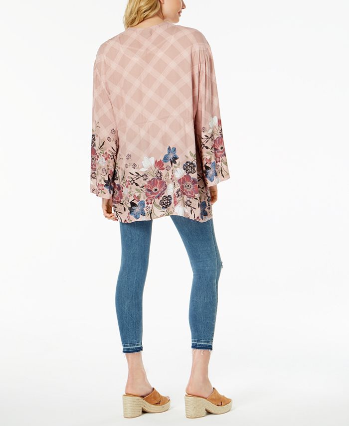 American Rag Juniors' Printed Drawstring Kimono, Created for Macy's ...