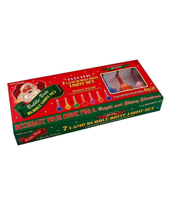 Christopher Radko Shiny Brite 7 Lamp Bubble Brite Light Set - Macy's
