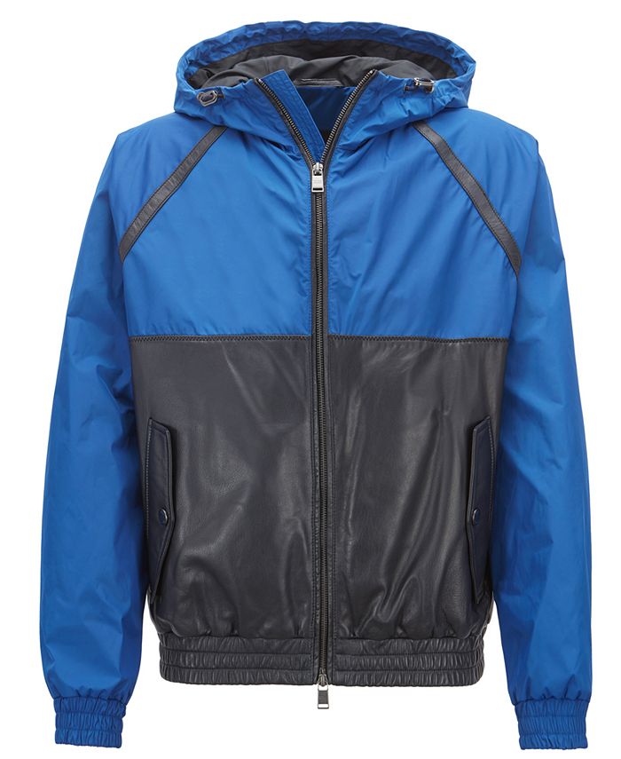 Hugo Boss Men's Lightweight Leather Jacket - Macy's