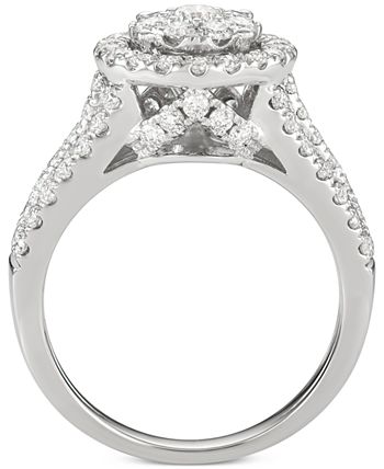 Centennial Diamond Halo Cluster Engagement Ring (1-1/2 ct. t.w.) in 14k ...
