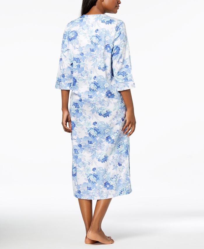 Miss Elaine Cotton Floral Print Robe Macys
