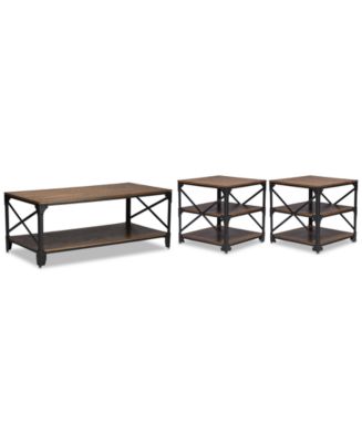 Emem 3-Pc. Table Set (One Coffee Table and 2 End Tables), Quick Ship ...