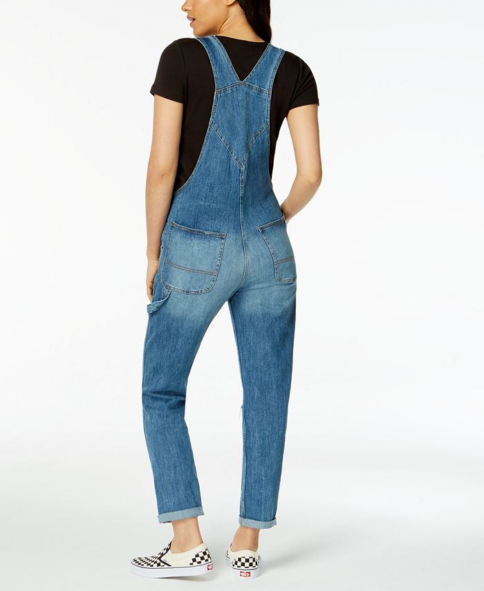 M1858 Harley Ripped Cuffed Denim Overalls - Macy's