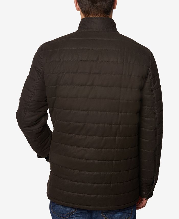 Perry Ellis Men's Quilted Microsuede Jacket - Macy's