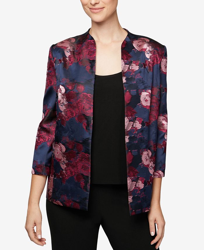Alex Evenings Printed Petite Jacket & Top Set - Macy's