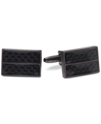 Kenneth Cole Reaction Men's Carbon Fiber Cuff Links - Macy's