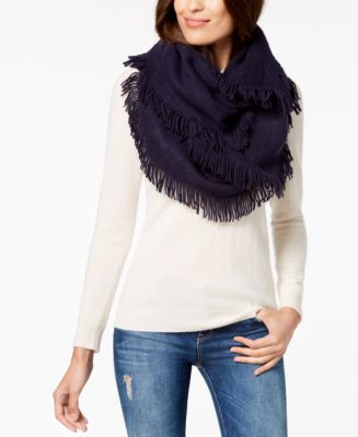 I.N.C. Brushed-Knit Fringe Loop Scarf, Created for Macy's - Macy's