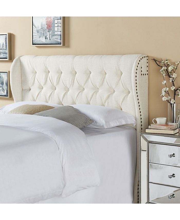 Dwell Home Inc. Cambridge Tufted Wing Headboard, Full/Queen, Cornstarch ...