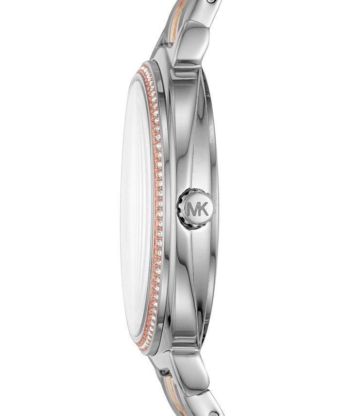 Michael Kors Women's Cinthia Tri-Tone Stainless Steel Bracelet Watch ...