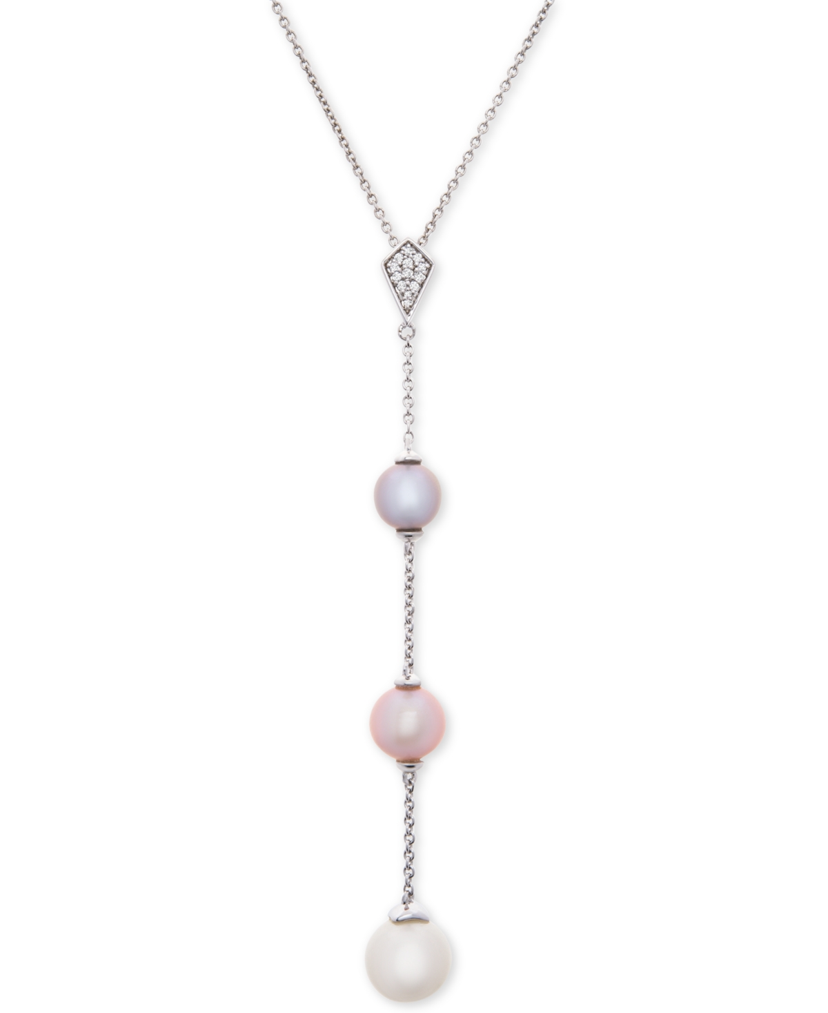 Click here for Cultured Freshwater Pearl (6  7 & 8mm) & Diamond A... prices