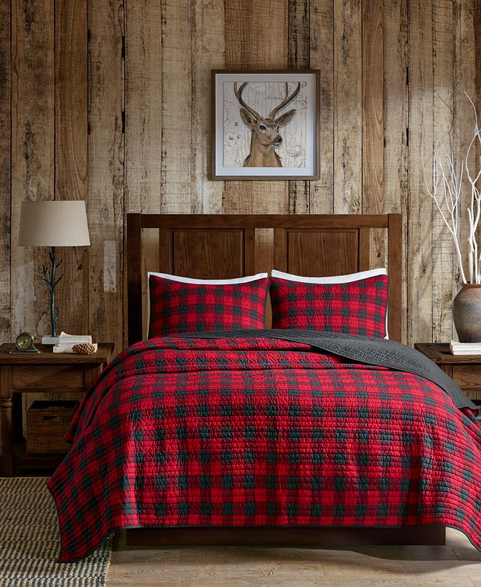 Woolrich Buffalo Check Reversible 3-Pc. Oversized Full/Queen Quilt Mini ...