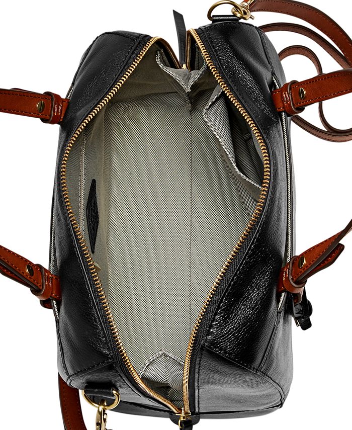 Fossil Rachel Small Leather Satchel - Macy's