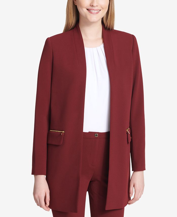 Calvin Klein Open-Front Topper Jacket - Macy's