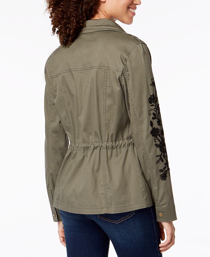 American Rag Juniors' Embroidered Cargo Jacket, Created for Macy's - Macy's