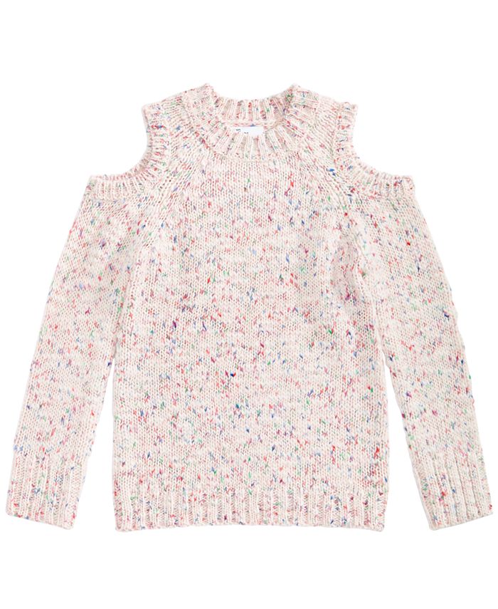 Epic Threads Big Girls Cold Shoulder Sweater, Created for Macy's - Macy's