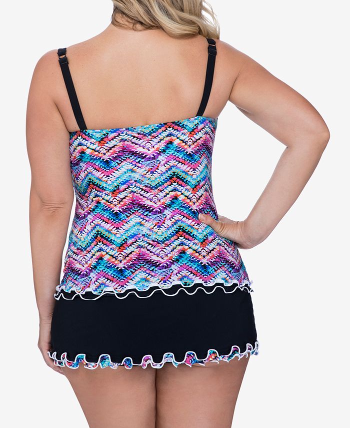 Profile by Gottex Plus Size Asymmetrical Side-Tie Swim Skirt - Macy's