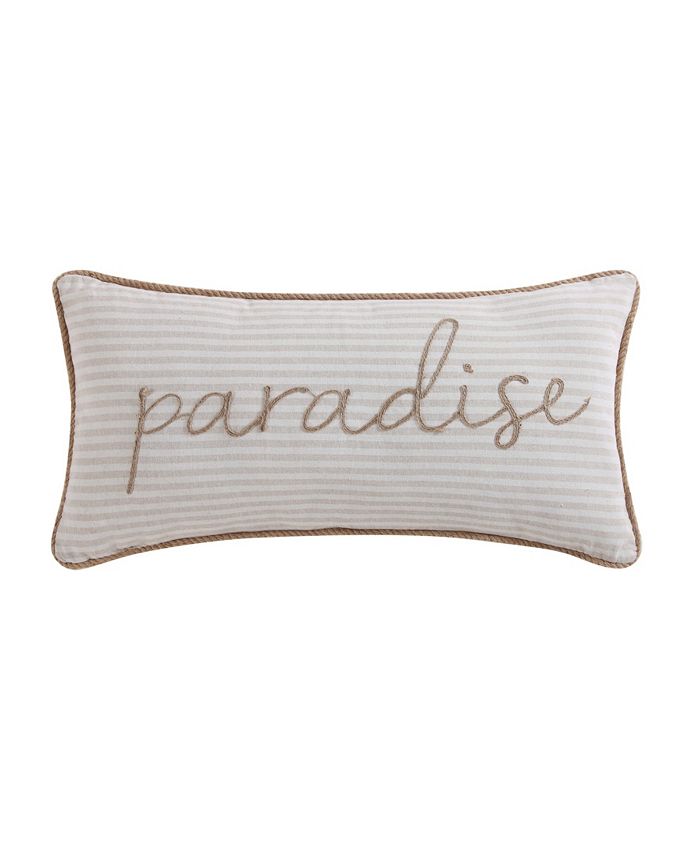 Oceanfront Resort Tropical Plantation Woven Stripe 32" x 16" Bolster ...