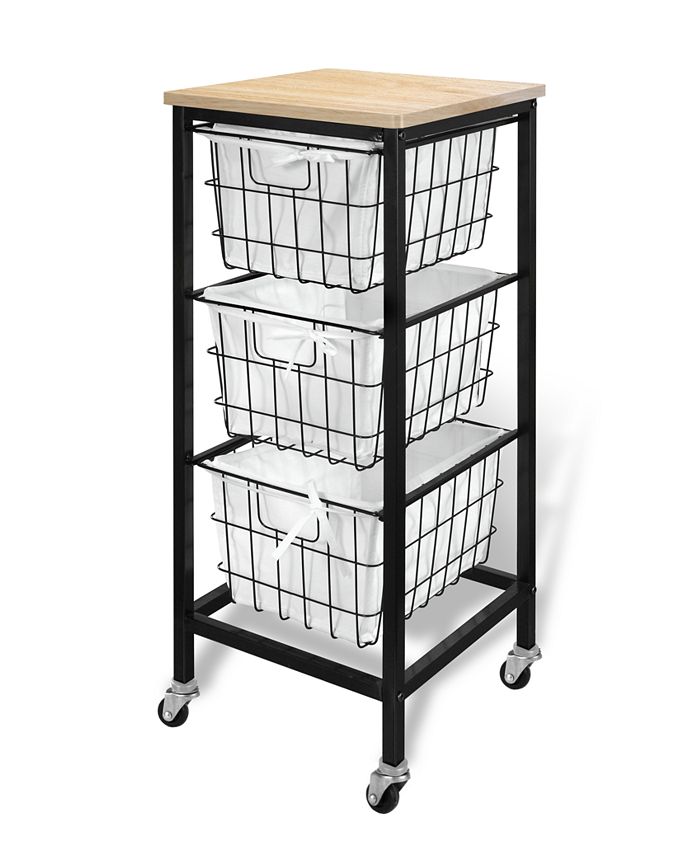 Bintopia 3-Drawer Wire Storage Cart - Macy's